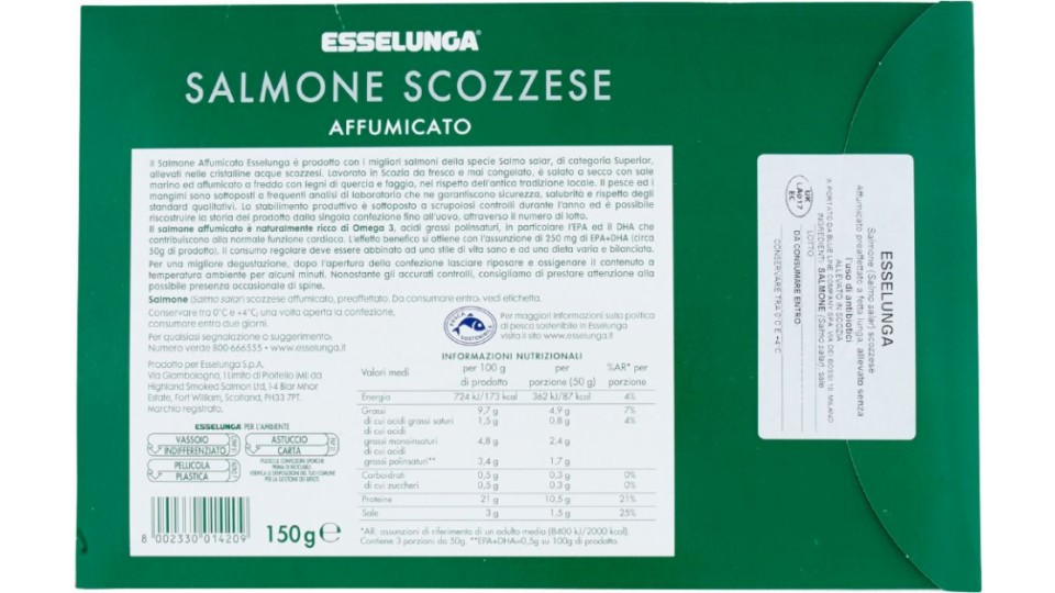 Esselunga, salmone scozzese affumicato | Carne e Pesce | Spesa Online a ...